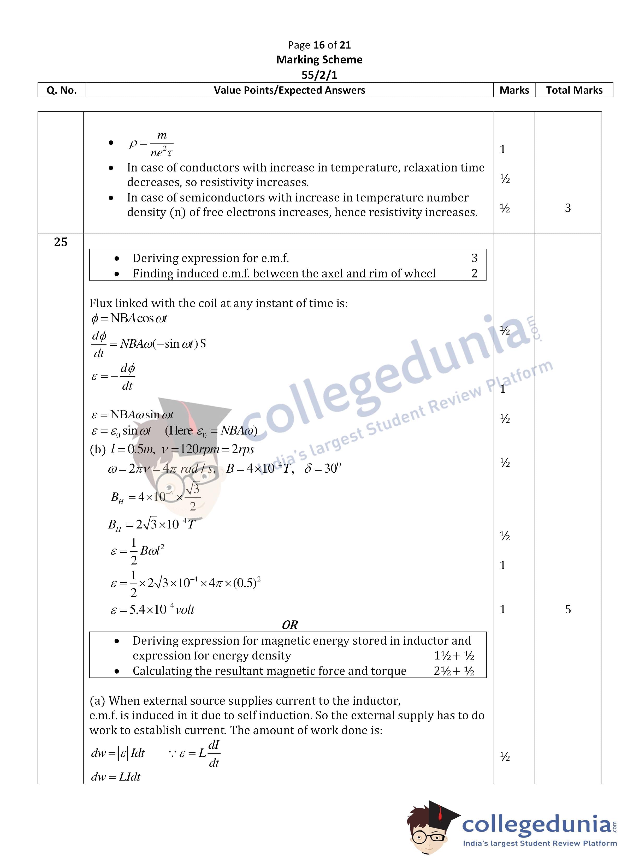 CBSE Class 12 Physics Question Paper 2019 with Answer Key (March 5, Set 1 - 55/2/1)