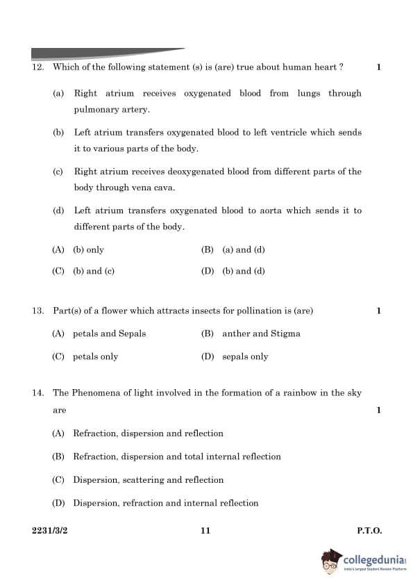 CBSE Class 10 Science Question Paper 2024 (Set 2 - 31/3/2) with Answer Key