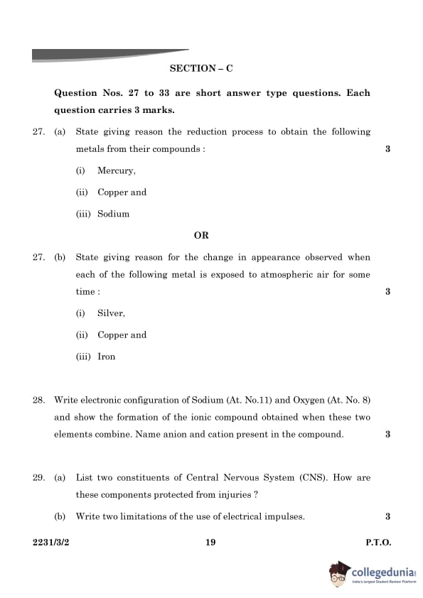 CBSE Class 10 Science Question Paper 2024 (Set 2 - 31/3/2) with Answer Key