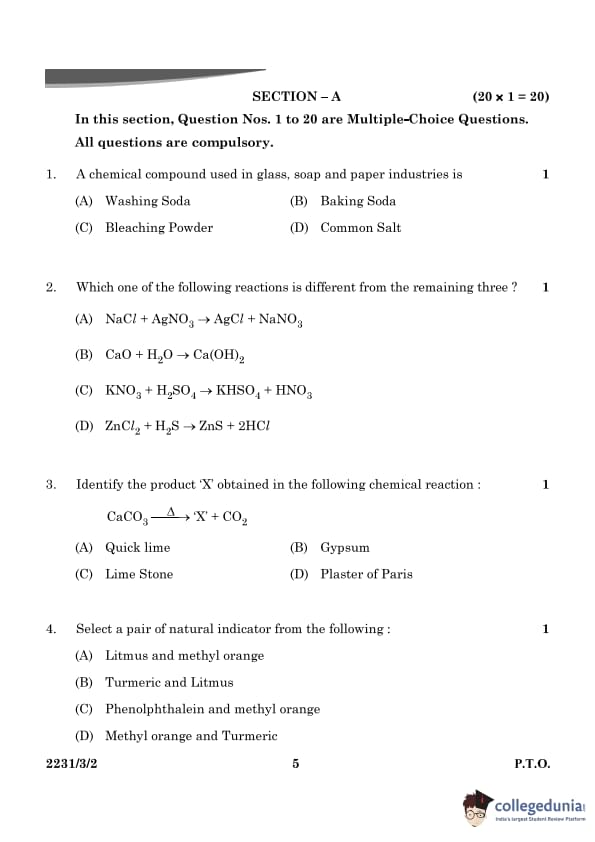 CBSE Class 10 Science Question Paper 2024 (Set 2 - 31/3/2) with Answer Key