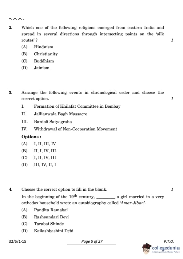 CBSE Class 10 Social Science Question Paper 2024 (Set 1 - 32/5/1 ...