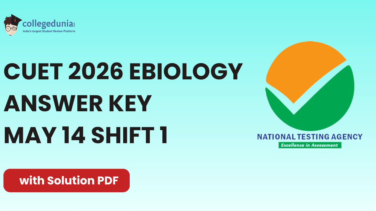 CUET 2026 May 14 Shift 1 Biology Answer Key: Download PDF