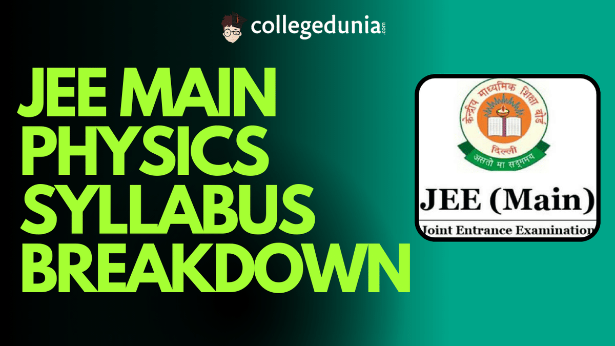 JEE Main Physics Syllabus Breakdown: High Priority Chapters in JEE ...