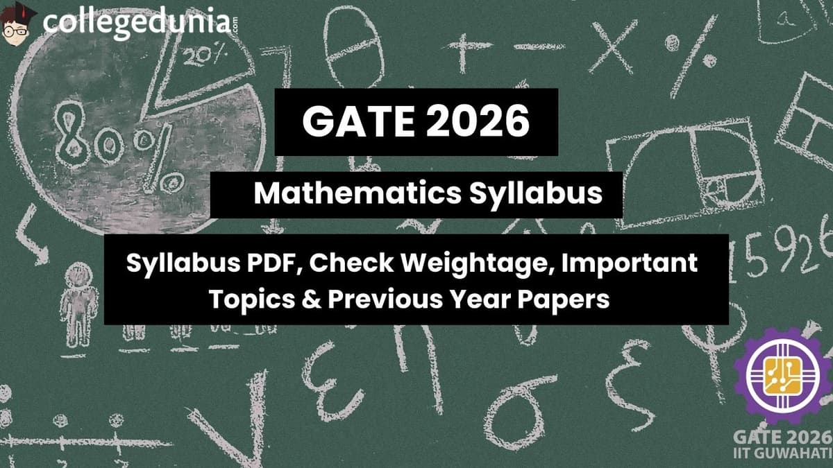 GATE Mathematics Syllabus 2026: Download Syllabus PDF, Check Weightage ...
