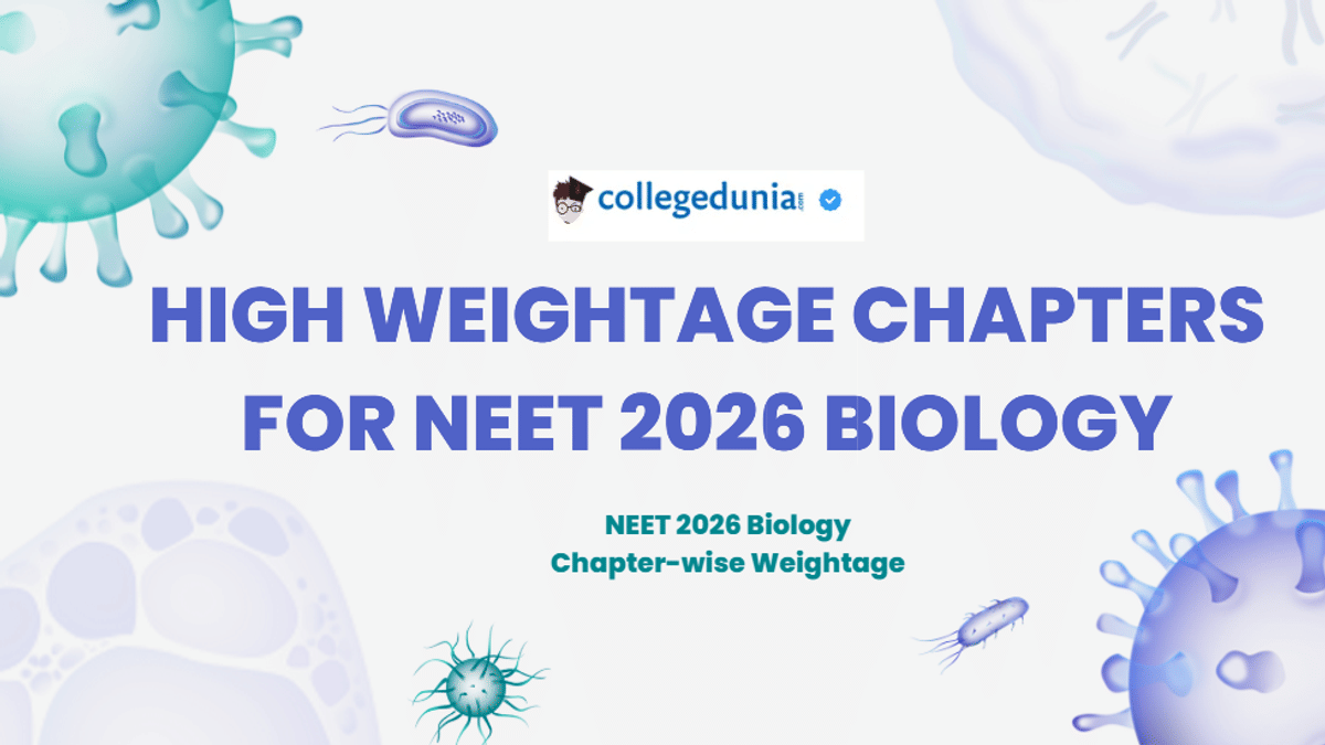 High weightage chapters for NEET 2026 Biology: Check Chapter-Wise Weightage
