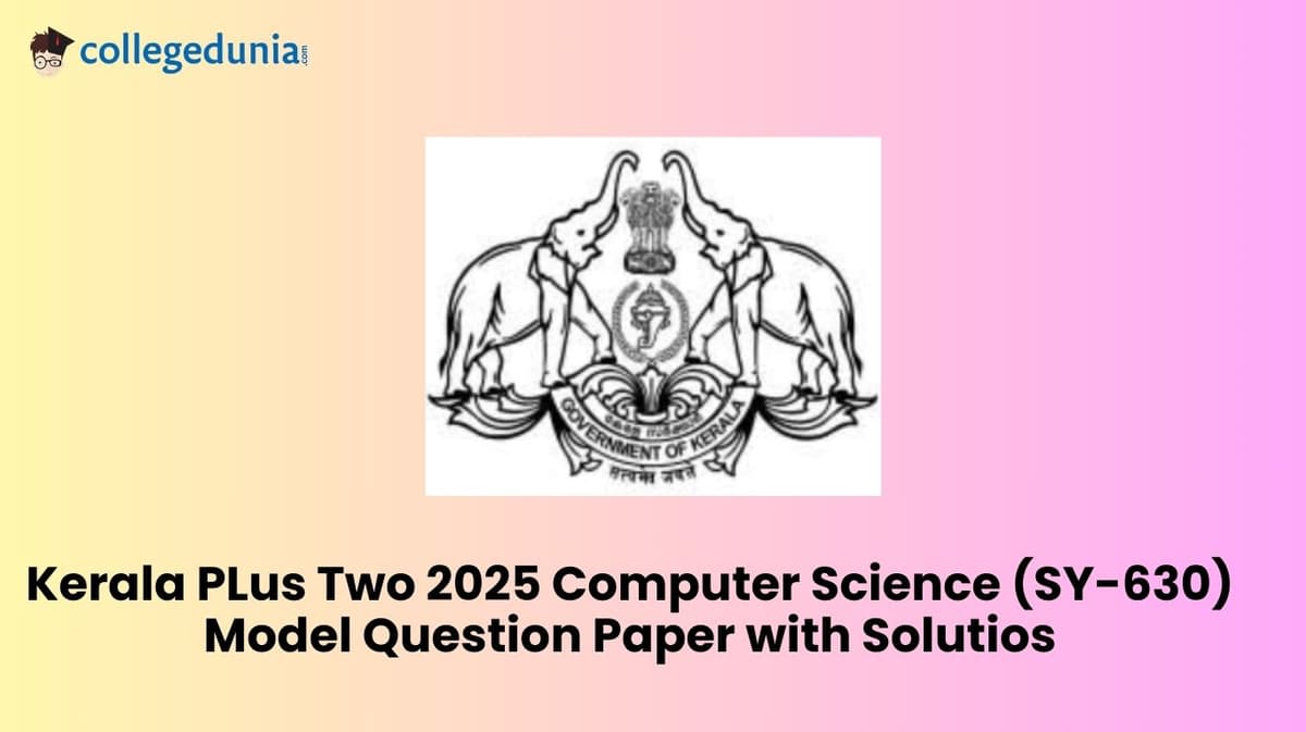 Kerala PLus Two 2025 Computer Science (SY-630) Model Question Paper ...