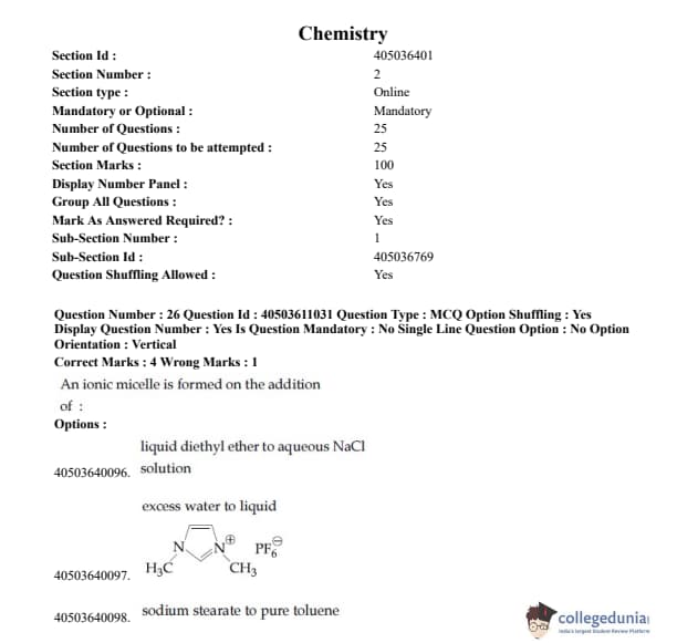 JEE Main 2020 Chemistry Question Paper September 3 Shift 2- Download ...
