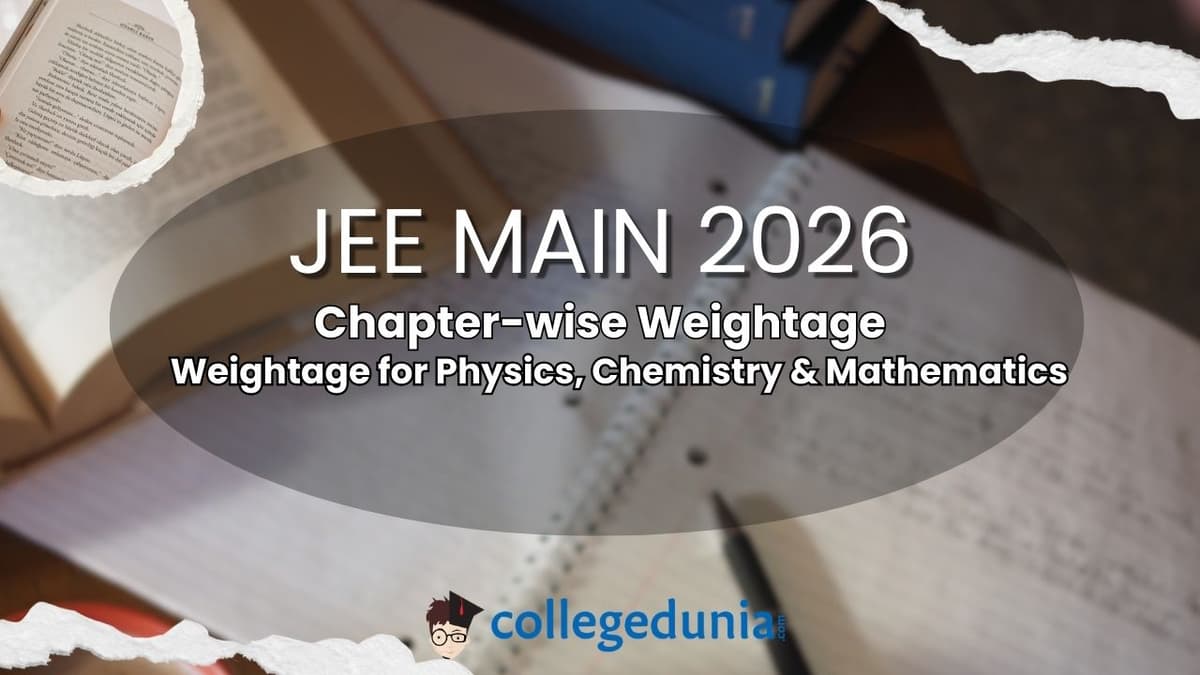 JEE Main Chapter-wise Weightage 2026- Check Chemistry, Physics and Maths weightage last 10 years