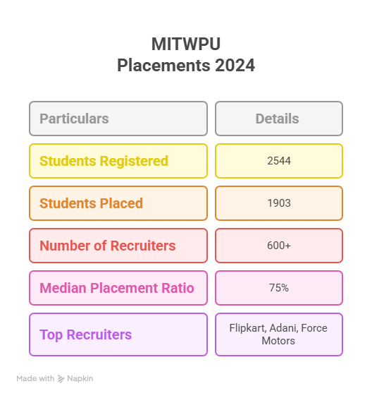 MITWPU Placement 2025: Highest Package, Average Package, Top Recruiters