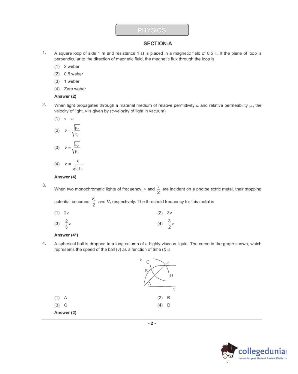 NEET 2022 Physics Question Paper with Solutions PDF Code Q5