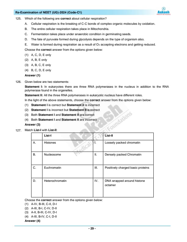 NEET Re-Exam 2024 Question Paper (Available) with Answer Key PDF