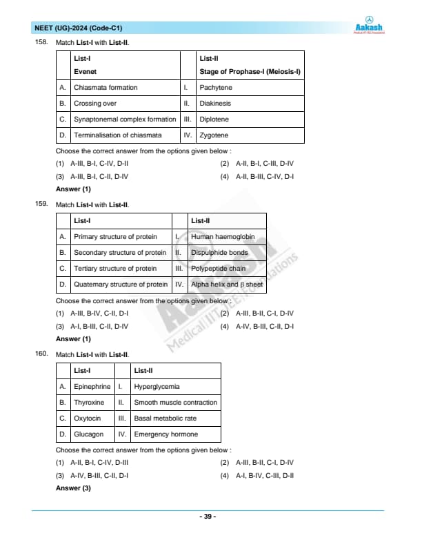 NEET Re-Exam 2024 Question Paper (Available) with Answer Key PDF