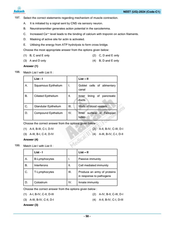NEET Re-Exam 2024 Question Paper (Available) with Answer Key PDF
