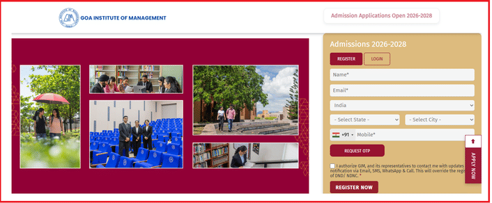 GIM Goa MBA Admissions 2026-28 Open; Apply from October 23