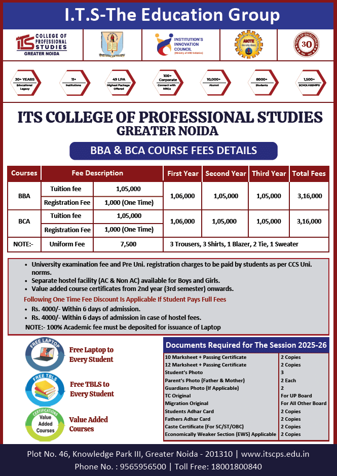 ITS College of Professional Studies Greater Noida BBA Human Resource ...