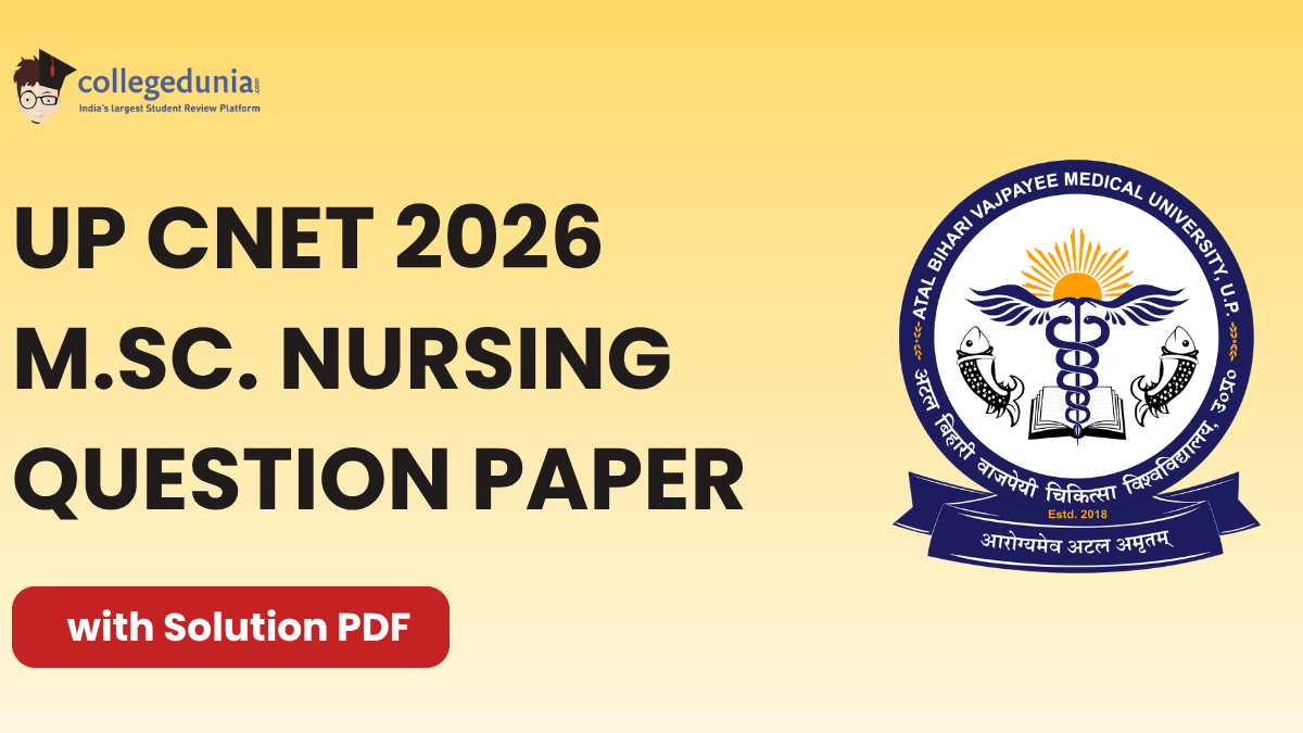 UP CNET 2026 M.Sc. Nursing Question Paper: Download Answer Key with ...