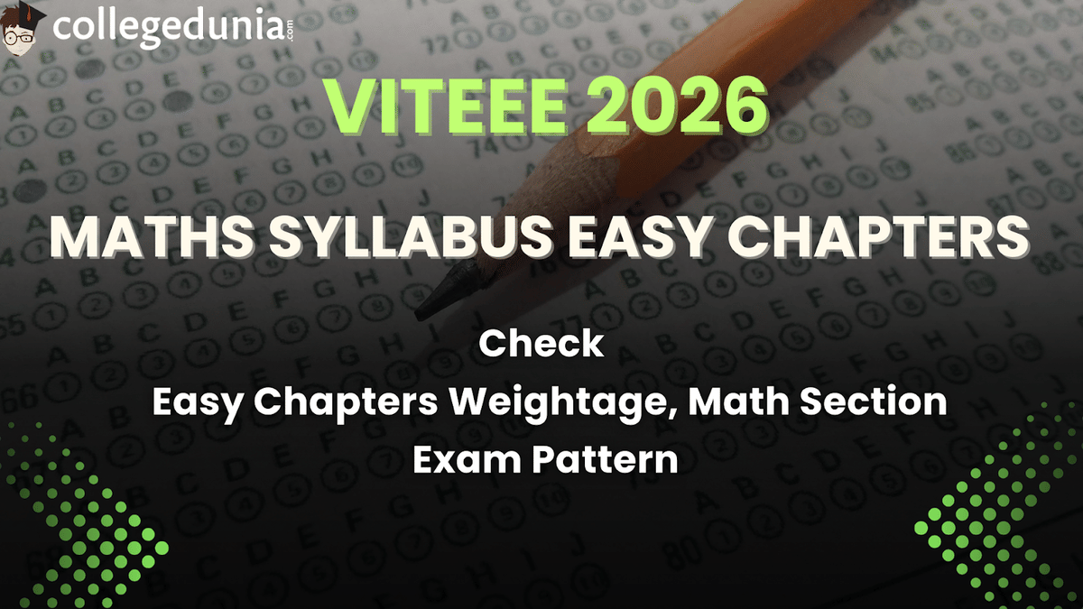 VITEEE 2026 Maths Syllabus- Check Easy Chapters Weightage, Maths ...