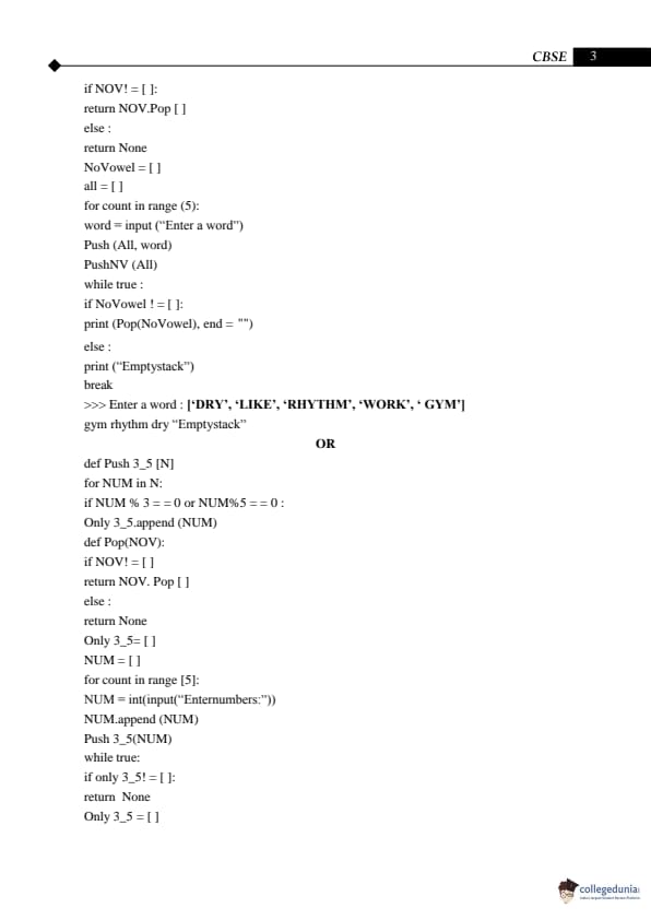 CBSE Class 12 Computer Science Question Paper 2022 with Answer Key ...