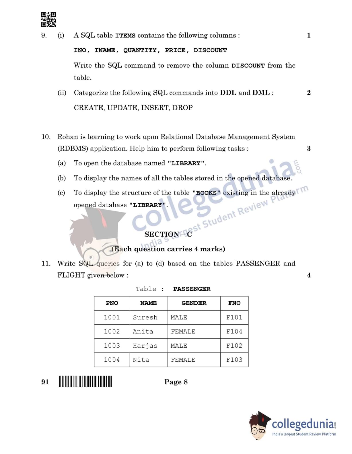 CBSE Class 12 Computer Science Question Paper 2022 with Answer Key ...