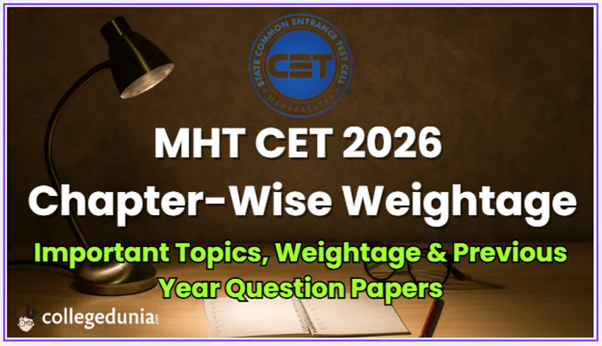 MHT CET 2026 Chapter-Wise Weightage: Important Topics, Weightage & Previous Year Question Papers