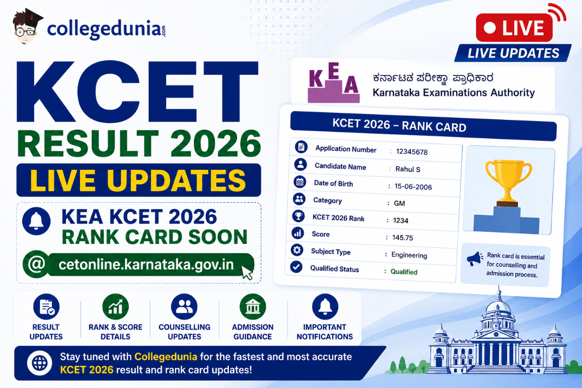 KCET Result 2026 Live Updates: KEA KCET 2026 Rank Card Out @cetonline ...