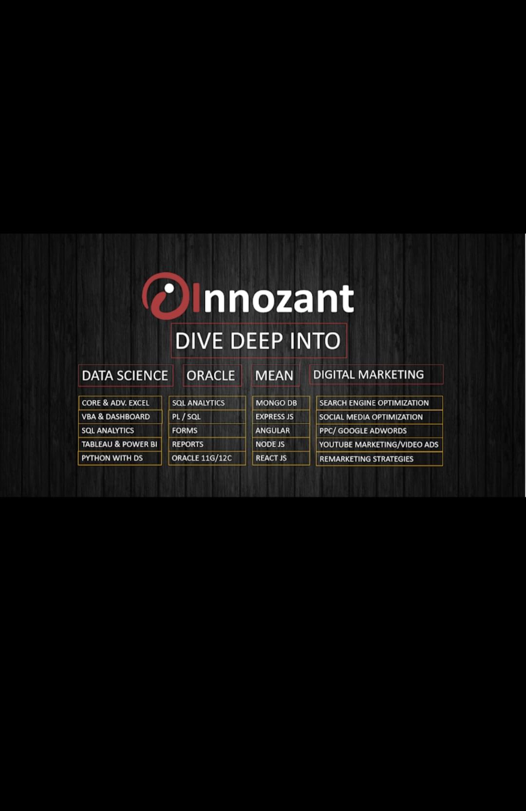 INNOZANT -No.1 MIS AND ANALYTICS,ORACLE TRAINING INSTITUTE - Collegedunia