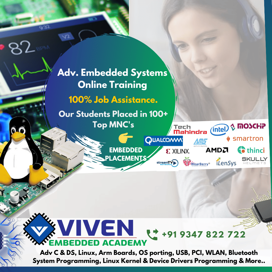 Viven Embedded Academy, Hyderabad: Advanced Embedded Systems, Microcontroller Based Embedded ...