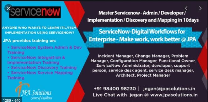 ServiceNow Developer and Admin Training Institute, Bangalore: Developer ...
