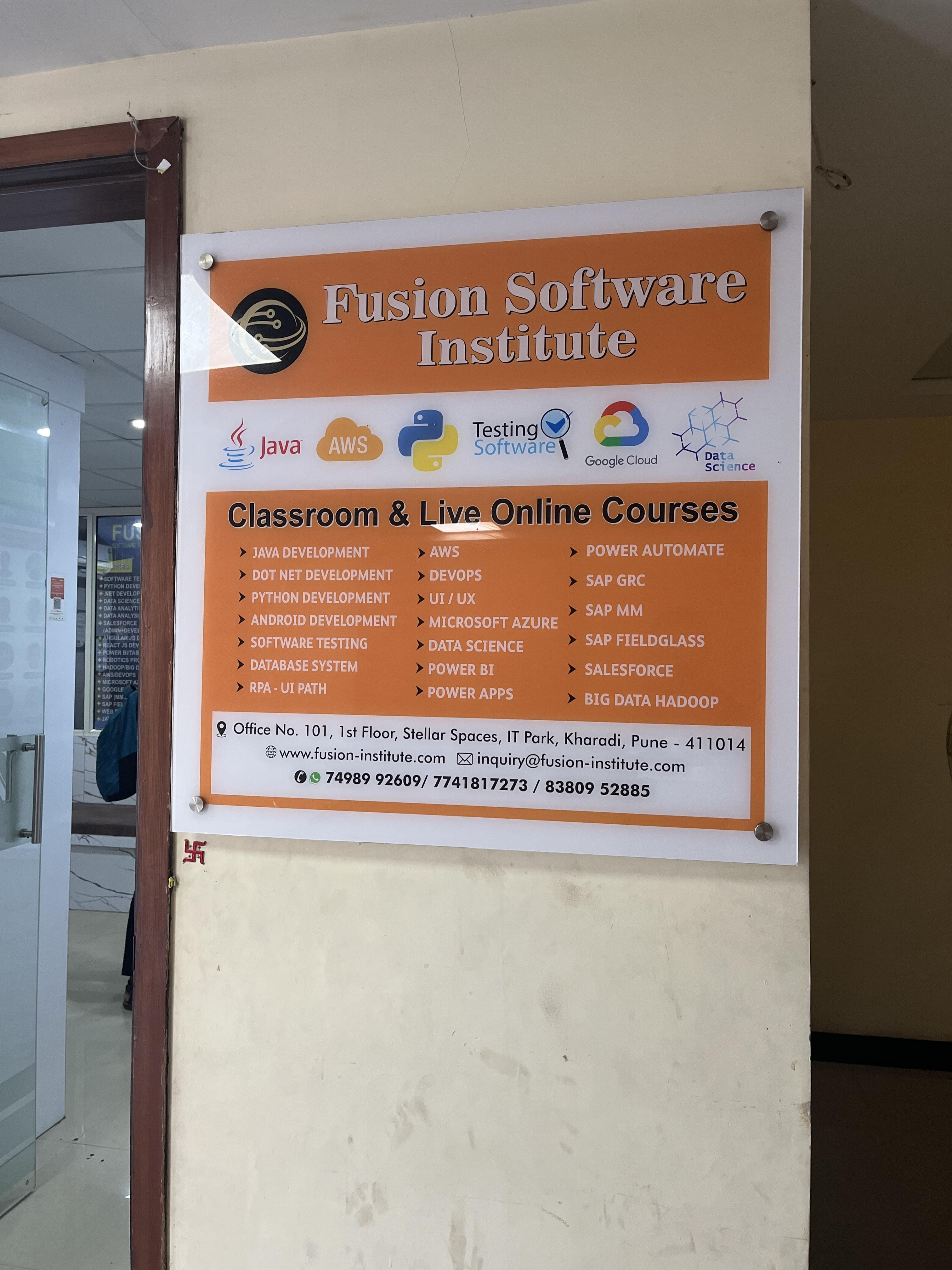 Fusion Software Institute Pune: Reviews, Courses, Fees, Address