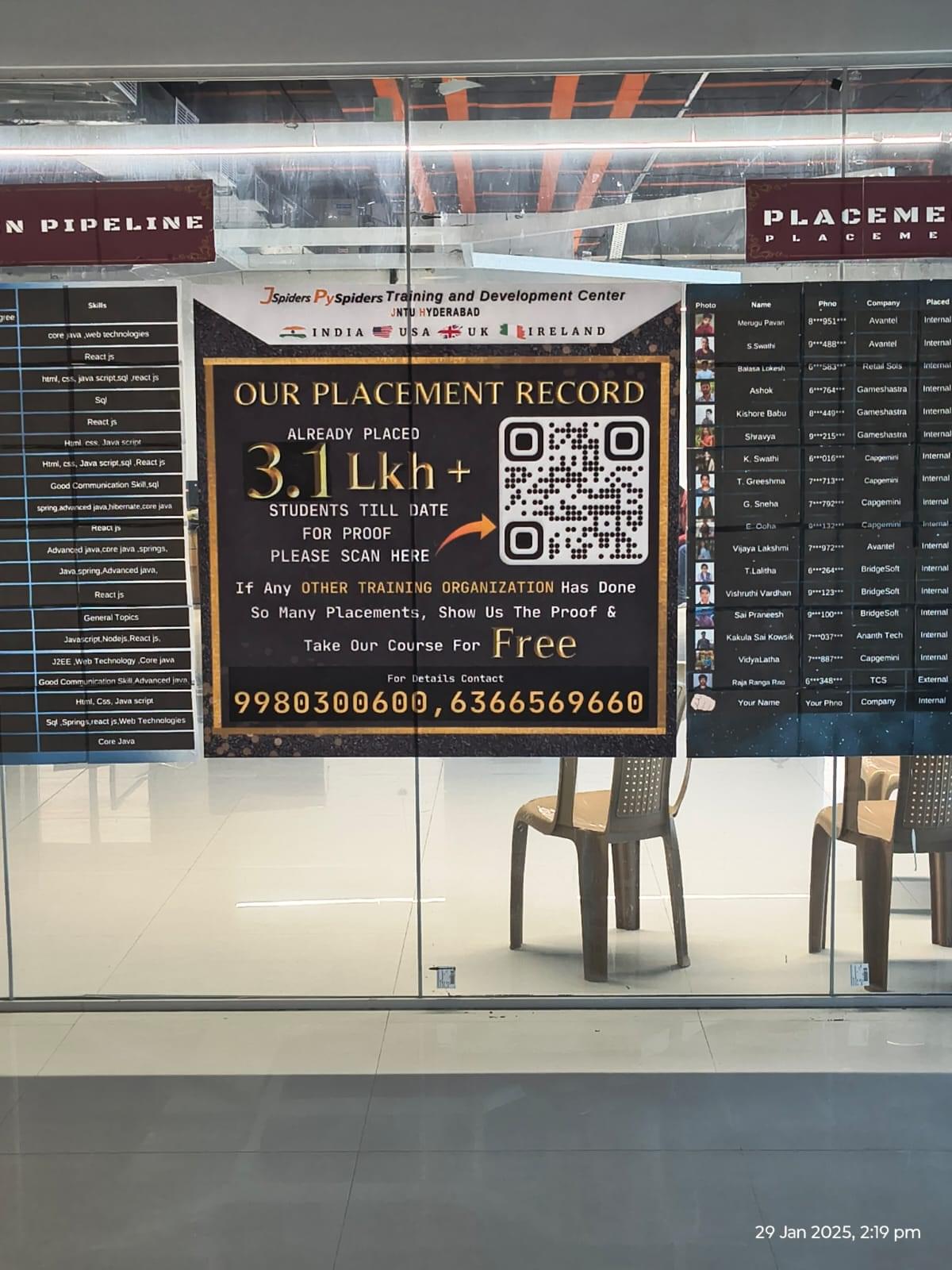 JSpiders JNTU Hyderabad: Courses & Fees