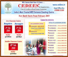 CEDEES Coaching Institute, Bangalore: NEET, BDS Entrance, MDS Entrance ...