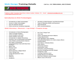 W3 web school, Kolkata, Courses: Web Design, PHP/MYSQL, Digital ...