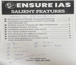 Ensure IAS Delhi: Reviews, Fees, Address